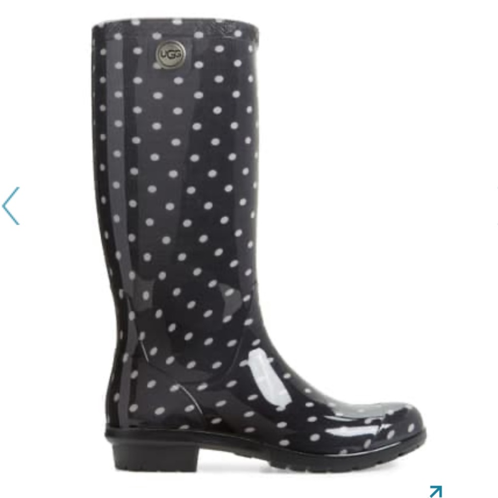 Ugg Shaye Polka Dot Rubber Rain Boots - Gem